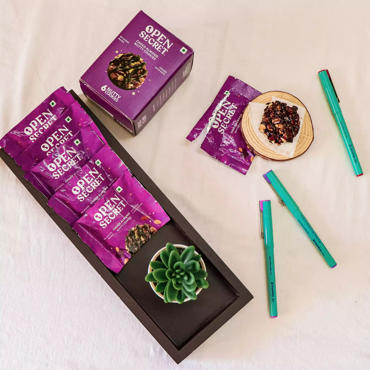Choco Almond Story Box (x6 Nutty Cookies) – Open Secret